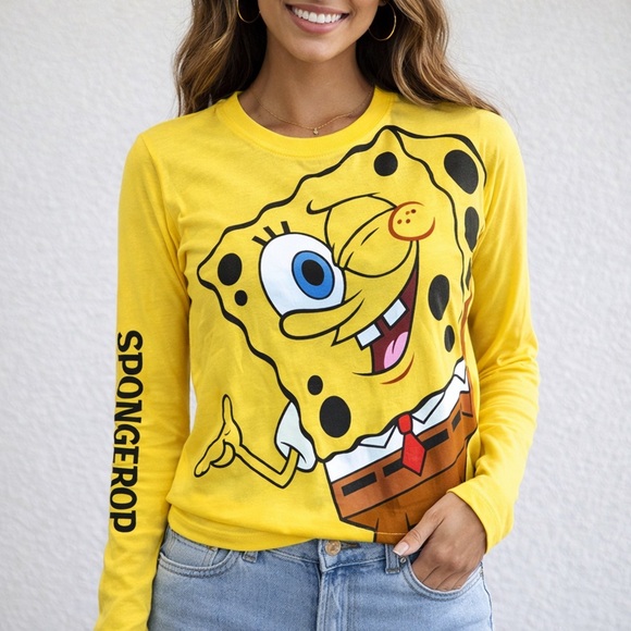 Nickelodeon | Tops | Spongebob Squarepants Long Sleeve Top | Poshmark